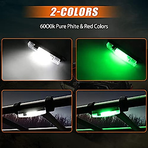 UTV ATV Polaris RZR UTV Interior Dome Light Roll Bar Universal Roll Bar Mount LED Light Utility Roll Cage Light Truck Car Off Road Vehicle White/Green