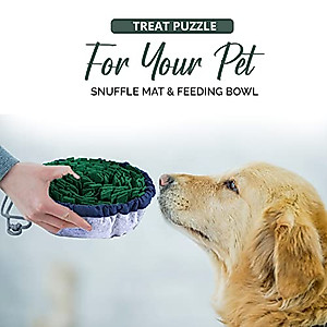 PET ARENA Adjustable Snuffle mat for Dogs, Cats - Dog Puzzle Toys, Enrichment Pet Foraging mat for Smell Training and Slow Eating, Stress Relief Dog Toy for Feeding, Dog Mental Stimulation Toys