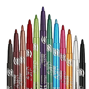 G2PLUS 12 PCS Colorful Eyebrow Pencil, Colored Eyeliners, Colorful Liquid Eyeliner for Eyebrow, Lip Liner Pencil Pen Makeup Cosmetic Set Kit Tool Waterproof