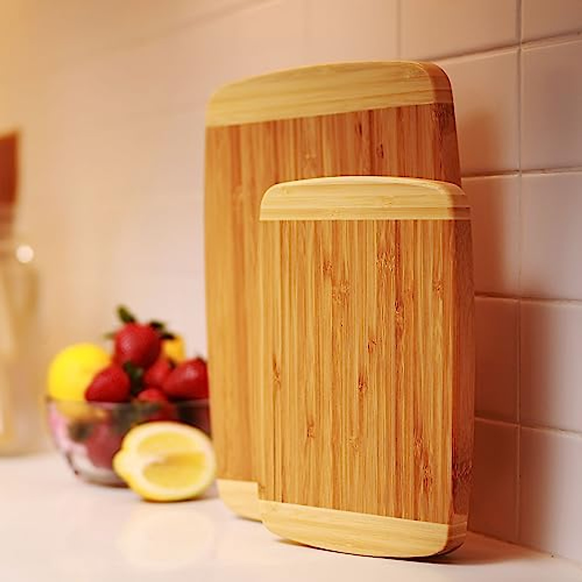 Joyce Chen Medium Burnished Bamboo Cutting Board, 8x12 Inches