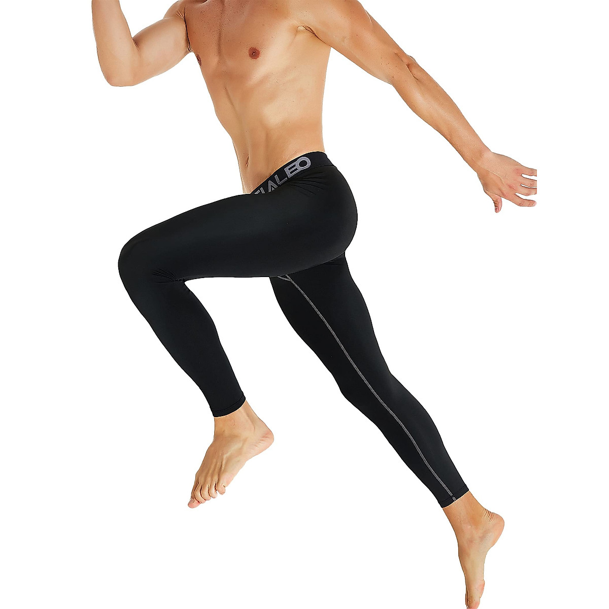 TELALEO 4 Pack Men's Compression Pants Leggings Sports Tights Performance Athletic Baselayer Workout Running M