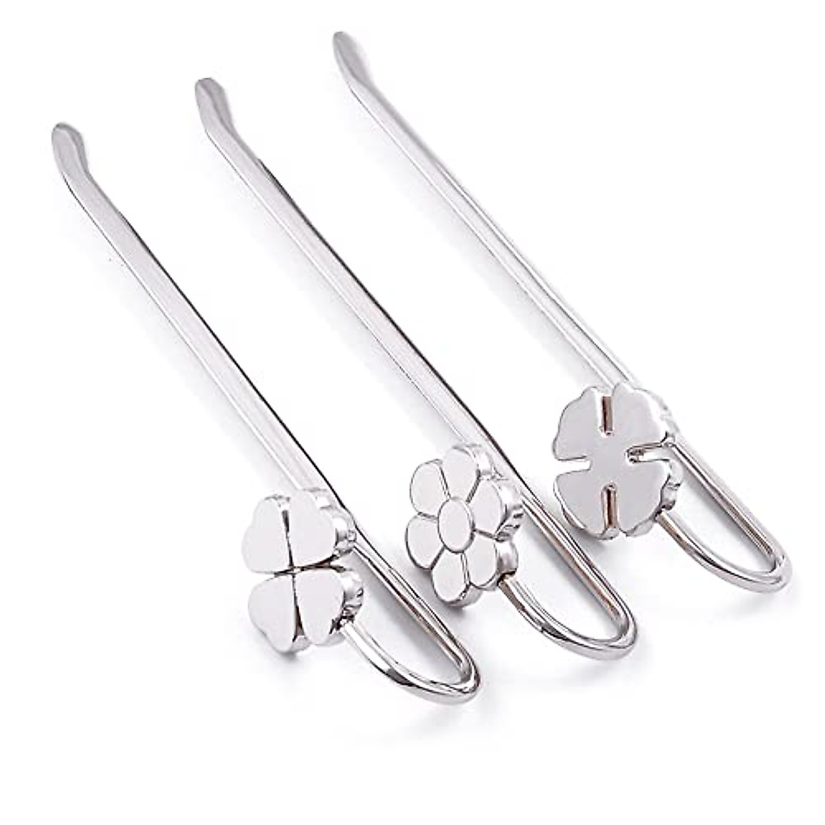 ARFUKA 3pcs Bookmarks Stainless Steel Reading Metal Clip Bookmark Reading Bookmarks Page Marker Book Marker Gift for Students Teachers Reading