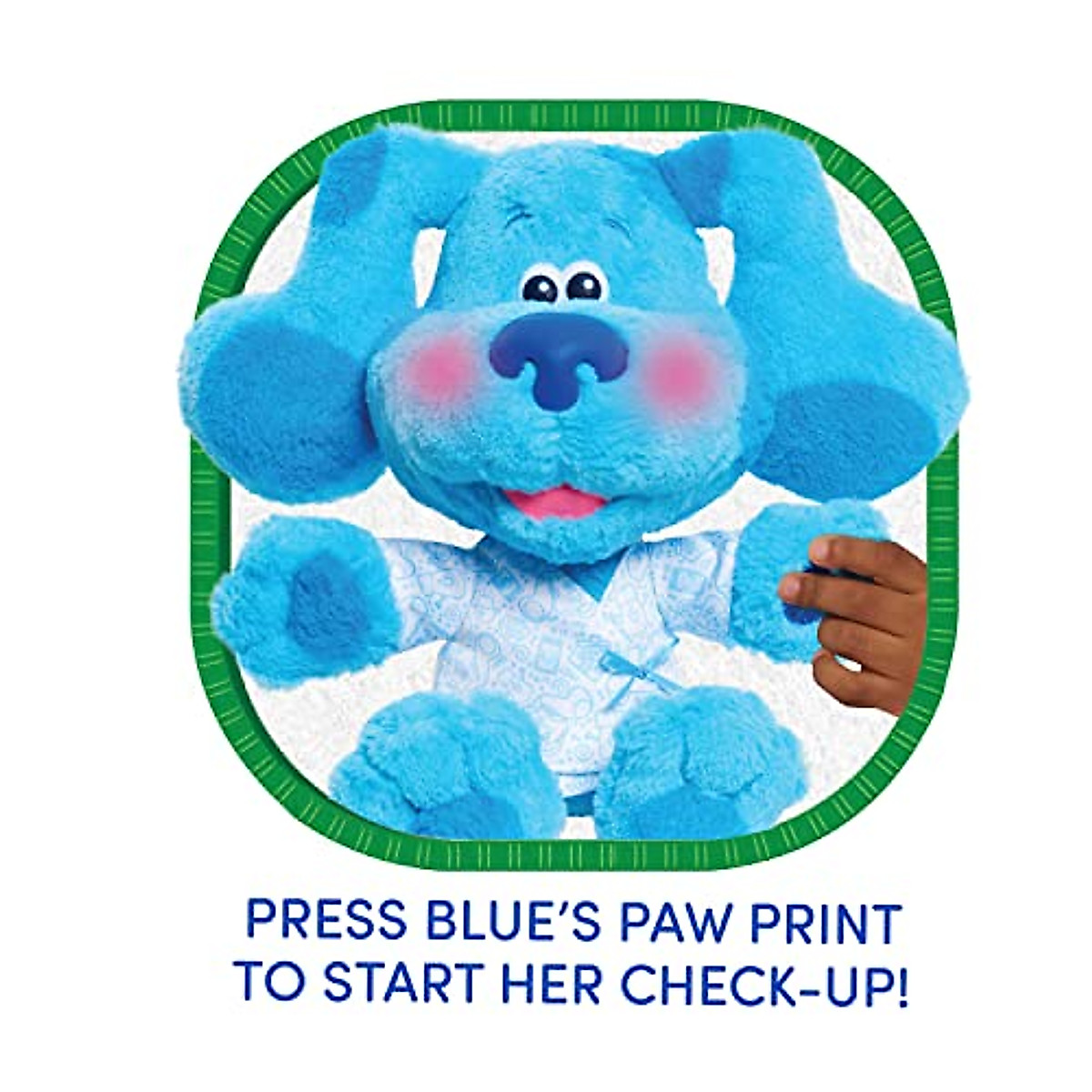 Blue's Clues & You! Check-Up Time Blue Lights and Sounds Interactive 13-Inch Plush, 7-Piece Pretend Play Doctor Set, Kids Toys for Ages 3 Up by Just Play