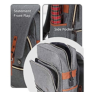 Rockland Heritage USB Laptop Backpack, Grey, Large