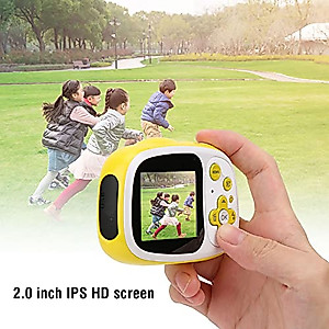 Jeanoko Camera, 8MP 2 Inch Children Digital Camera for Kid for Share Photo for Life Record(Yellow)