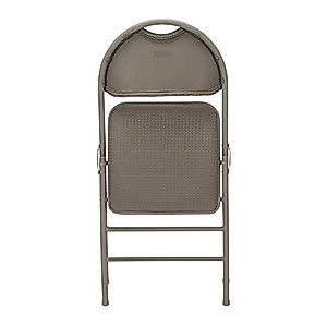 COSCO Commercial Comfort Back Fabric Folding Chair with Handle Hole, 4 pack