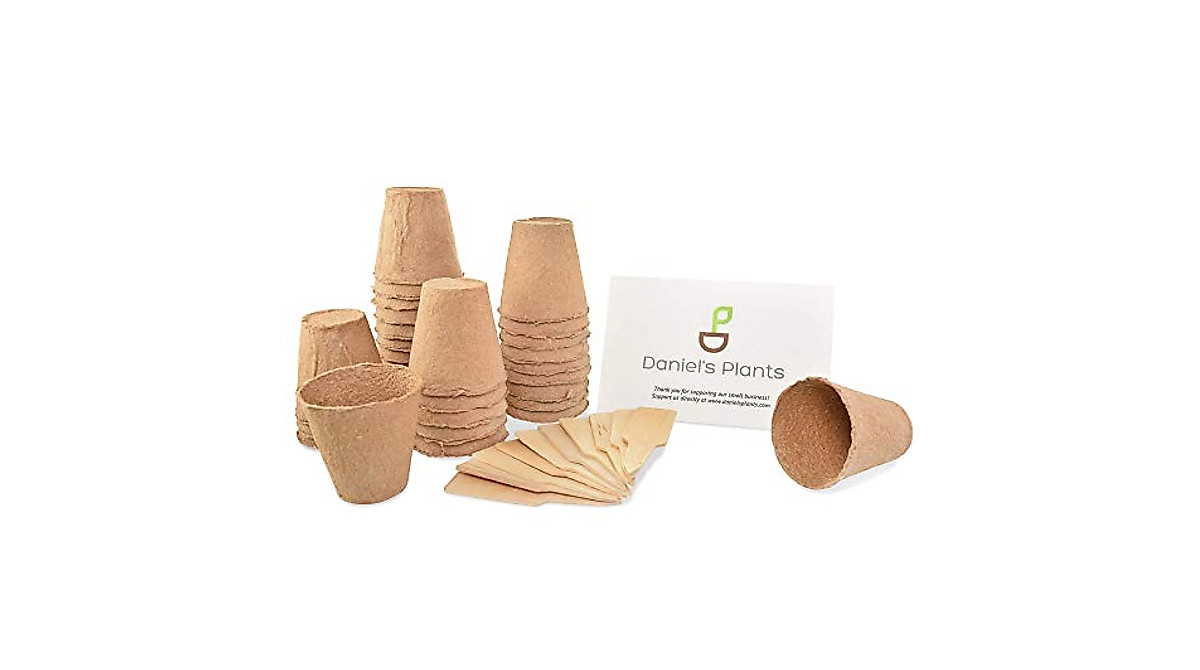 Daniel's Plants: Organic 3" Peat Pots for Seedlings & Starters