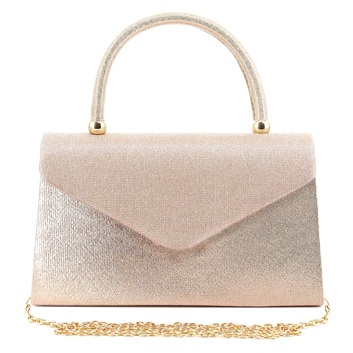 Naimo Shiny Glitter Evening Clutch Bag Top Handle Satin Handbag Crossbody Shoulder Bag Wedding Party Bride Purse