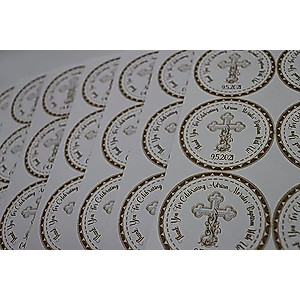 Gender Neutral Cross Stickers For Baptism, Christening, Baby Dedication, First Communion or Confirmation