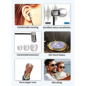 keephifi Wired Earbuds with Microphone,KBEAR Dumpling inear Earbuds Wired HiFi-Level Timbre in-Ear Monitor,in Ear Headphone Gym Earphone for Sleeping,Sports,Drummer(Black,with Mic)