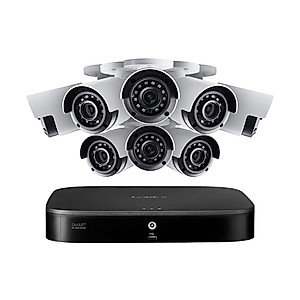 Lorex 4K Security Camera System, 8pcs H.265 Wired Bullet 4K Cameras with Person Vehicle Detection, 4K/8CH DVR Recorder with 2TB HDD for 24-7 Recording, Color Night Vision