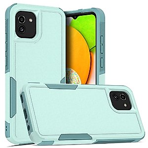 Bereajoy for Galaxy A04e 4G Case,PC+TPU two-in-one double-layer anti-fall mobile phone case, mobile phone protective case for Samsung Galaxy A04e (Mint green)