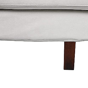 NOSGA Loveseat Sofa, 73'' Mid-Century Modern Sleeper Couch Recliner with Soft Cushion and 2 Pillows for Living Room Apartment Small Space Dorm, White