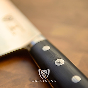 Dalstrong Chinese Cleaver Knife-9"- Gladiator Series 'R'-High Carbon Steel - Razor Sharp - Black Handle - Giftable Meat Cleaver, Vegetable Knife-w/Sheath - NSF Certified