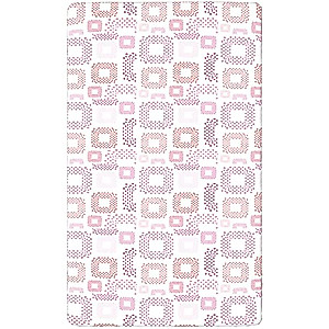 Pink Polka Dots Themed Fitted Crib Sheet,Standard Crib Mattress Fitted Sheet Soft and Breathable Bed Sheets-Great for Boy or Girl Room or Nursery,28“ x52“,Dark Magenta Dark Coral Pink Vermilion