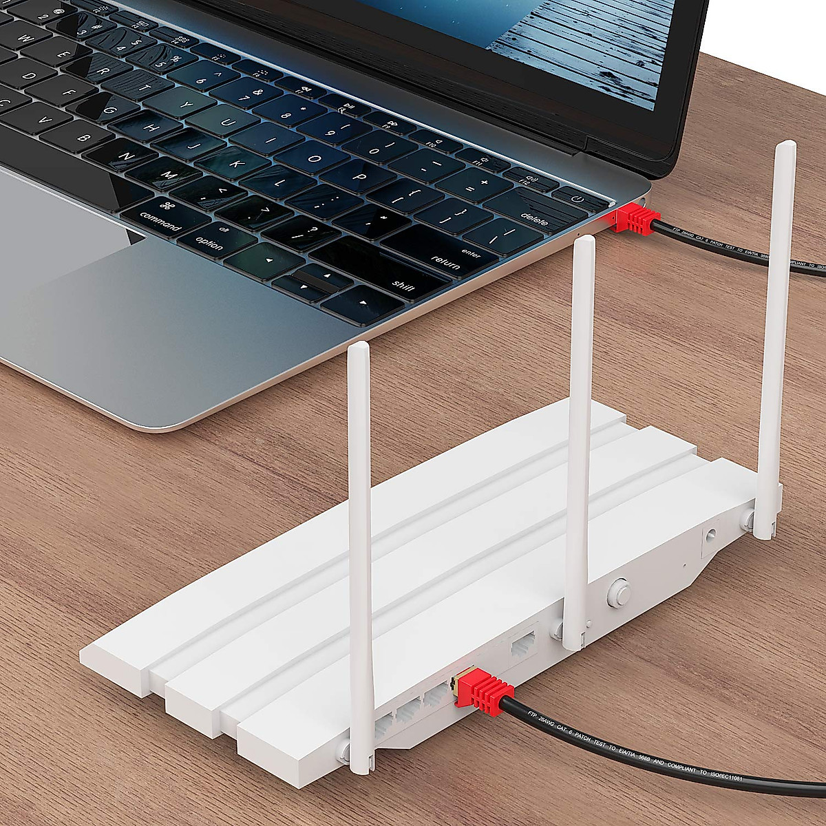 XXONE Outdoor Cat 6 Ethernet Cable 15ft, 26AWG Heavy-Duty Cat6 Networking Cord Patch Cable RJ45 LAN Wire Cable FTP Waterproof Direct Burial