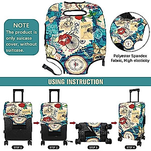 Lefowru Luggage Cover Protector Travel Suitcase Covers Protective Skin for Carry On Baggage Fit 18-20 Inch Luggage