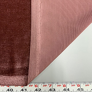 Princess Dark Mauve Rose Polyester Spandex Stretch Velvet Fabric for Bows, Headwraps, Top Knots, Clothes, Costumes, Crafts, etc.