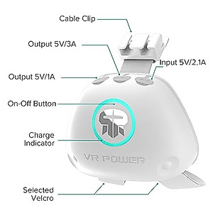 Rebuff Reality VR Power 2 - VR Headsets Battery Pack Compatible with Oculus Quest 2, 10,000mAh Extended 8 Hrs of Playtime and Lightweight Design, Counter Balance with Improved Comfort