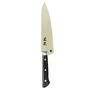 MASAMOTO Petty Knife Sheath 6" (150mm) for VG and AT Series, Japanese Petty Utility Knife Saya with Pin, Wooden Kitchen Knife Protect Cover, Japanese Natural Magnolia Wood, Made in JAPAN