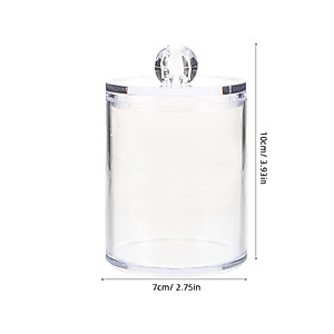 Cabilock 2 Pcs Acrylic storage box acrylic storage container Cotton Pad Holder plastic swab storage jar Makeup Cotton Round Holder Make Up Pads Holder holder Bracket box cosmetic