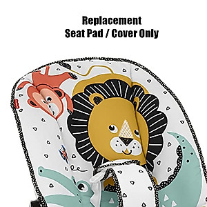 Replacement Part for Fisher-Price Baby Bouncer - HBY77 ~ Replacement Seat Cover/Pad ~ Fun Jungle Theme Print