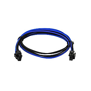 EVGA Black & Light Blue 750-850 G2/G3/G5/G6/G7/GA/G+/GM/P2/P3/P5/P6/P+/T2 Power Supply Cable Set, Individually Sleeved (100-G2-08KL-B9)
