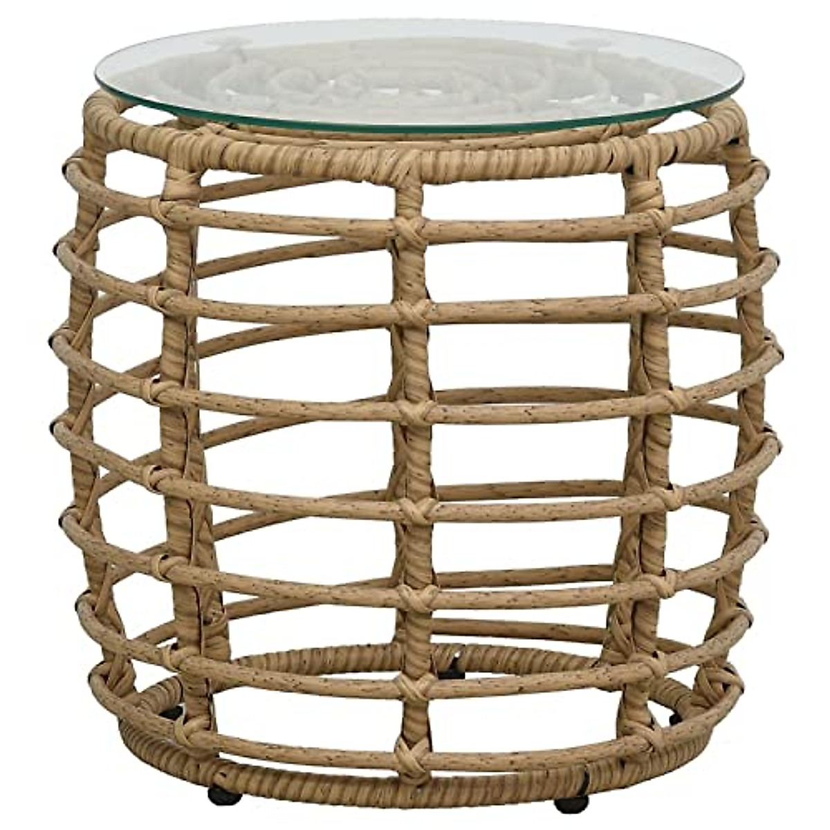 Camerina 3 Piece Patio Bistro Set Bistro Set Patio Furniture Set Patio Bistro Set Outdoor Patio Table and Chairs Poly Rattan Oak 48577