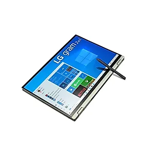LG Gram 16T90P 16" WQXGA (2560 x 1600) 2-in-1 Lightweight Touch Display Laptop, Intel Evo 11th Gen Core i7 , 16GB RAM, 512GB SSD, 21 Hour Battery, Alexa Built-in, 2X USB-C, HDMI, USB- Green