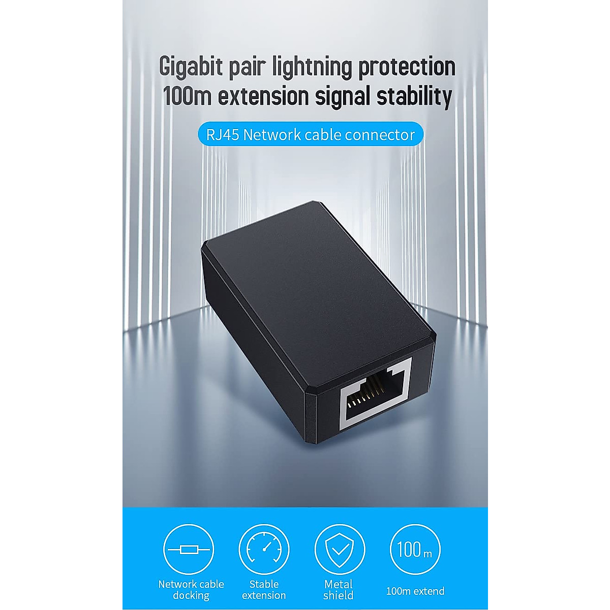 BOLS (2 Pack) RJ45 Female to Female Coupler, Ethernet Coupler，Ethernet Extension, for CAT5/ CAT5E/ CAT6E/ CAT7/ CAT7 Ethernet Expansion Cable