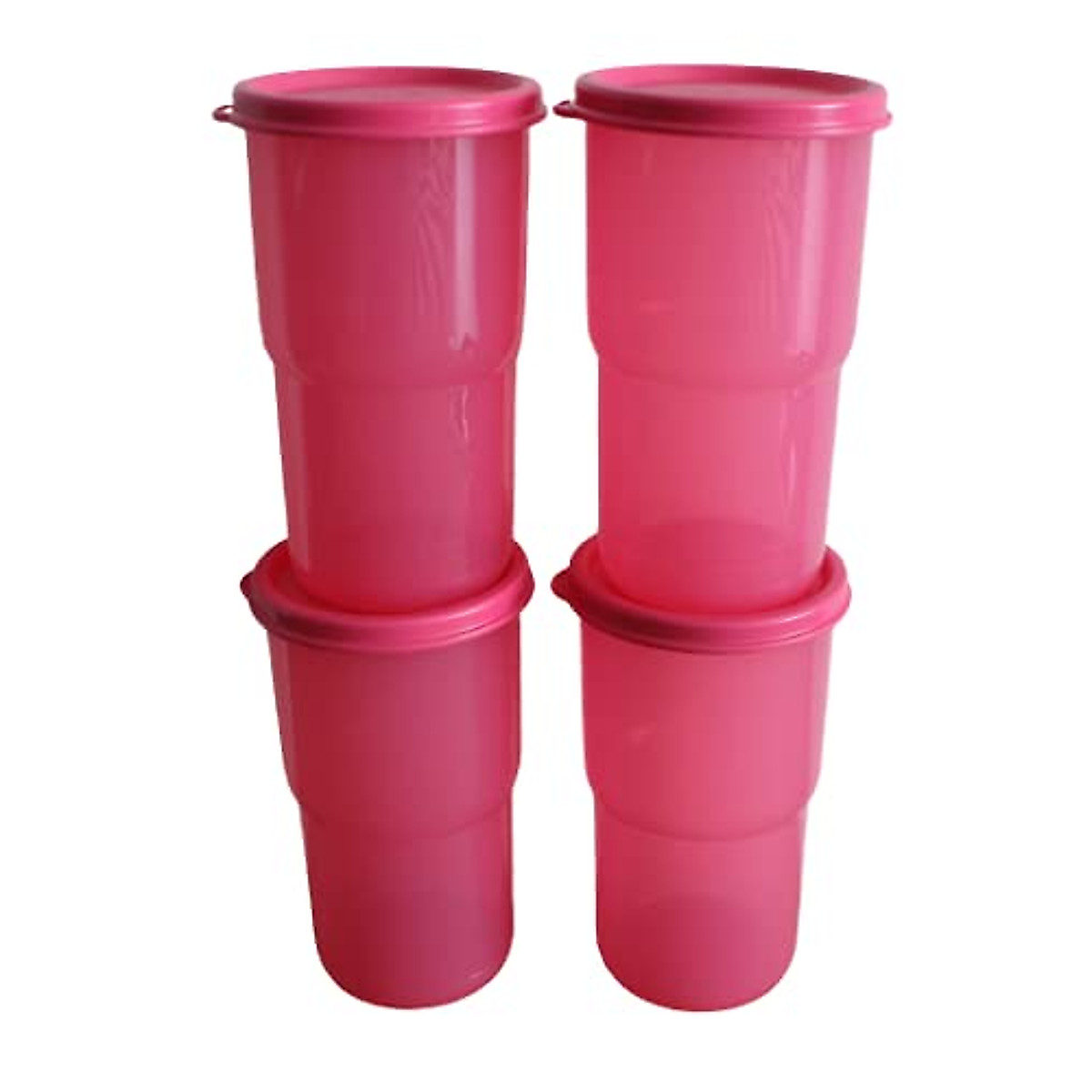 New Tupperware, NewTupperware Tabletop Stacking Tumbler 12oz 350ml Set of 4 Pink