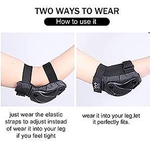 Kids/Youth/Adult Knee Pads Elbow Pads with Wrist Guards Protective Gear Set 6 Pack for Rollerblading Skateboard Cycling Skating Bike Scooter Riding Sports