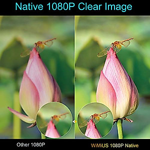 WiFi Projector, WiMiUS 2022 Upgrade P20 Native 1080P Projector Support 4K, ±50° Correction, 50% Zoom, 10W Speaker Compatible with PC PS4 USB TV Stick Smartphones Indoor Outdoor Projector