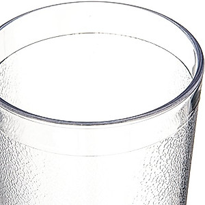 Carlisle FoodService Products Stackable Tumbler with Pebbled Exterior for Restaurants, Cafeterias, And Fast Food, Plastic, 12 Ounces, Clear, (Pack of 24)