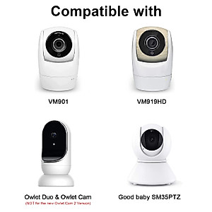 SZAOYU Baby Monitor Mount Compatible with Vtech VM901 & VM919HD and Other Baby Monitor Camera with1/4 Threaded,15.7 inches Flexible Clip Clamp Mount Long Gooseneck Arm,Holder