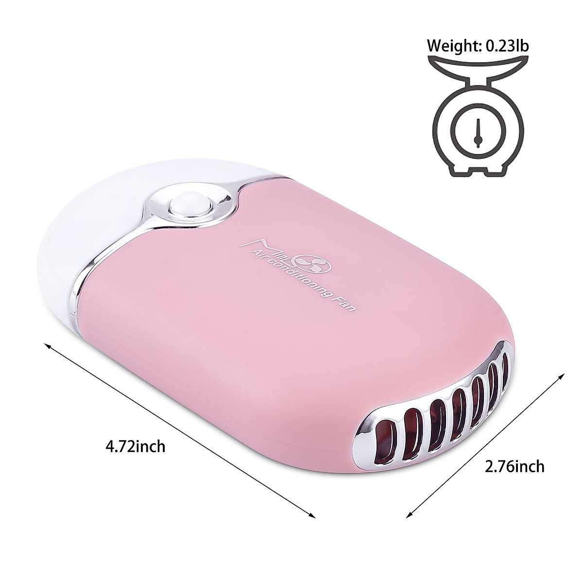 Afounda USB and Mini Portable Fans,Rechargeable Electric Handheld Air Conditioning Cooling Refrigeration Fan for Eyelash,Eyelash Extension,Nail Dryer(Pink)