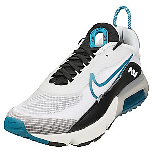 Nike Men's Running Shoe, White Green Abyss Black 100, 9.5