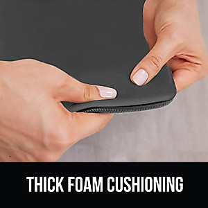 Gorilla Grip Set of 2 Anti Fatigue Cushioned Waterproof, Stain and Scratch Resistant Kitchen Floor Mats, Ergonomic Standing Office Desk Mat, Supportive Padded Memory Foam Rugs, 17x24 + 17x48 Charcoal