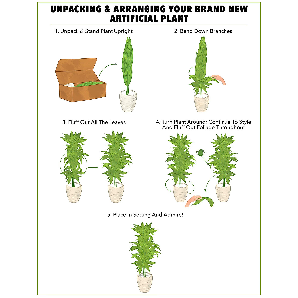 Nearly Natural 5ft. Golden Cane Palm Artificial Tree, Green