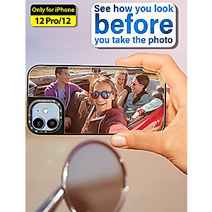 VIROMO Mirror Case for iPhone 12/12 Pro (ONLY) with Screen Protectors [2 Pack], Shockproof Soft Corners, Bye Bye Pocket Mirror, Cute Slim case for Girls, Womens