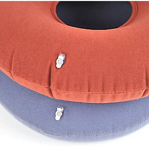 EONLINE Original Donut Cushion Durable Soft Wool Fabric Anti Pressure Anti-Bedsore Air Seat Cushion (Grey)