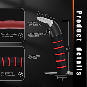 KOUNATSURI Car Handle Assist for Elderly Car Door Handle Multifunction Handle Car Door Latch Handle for Seniors and Handicapped(Red)