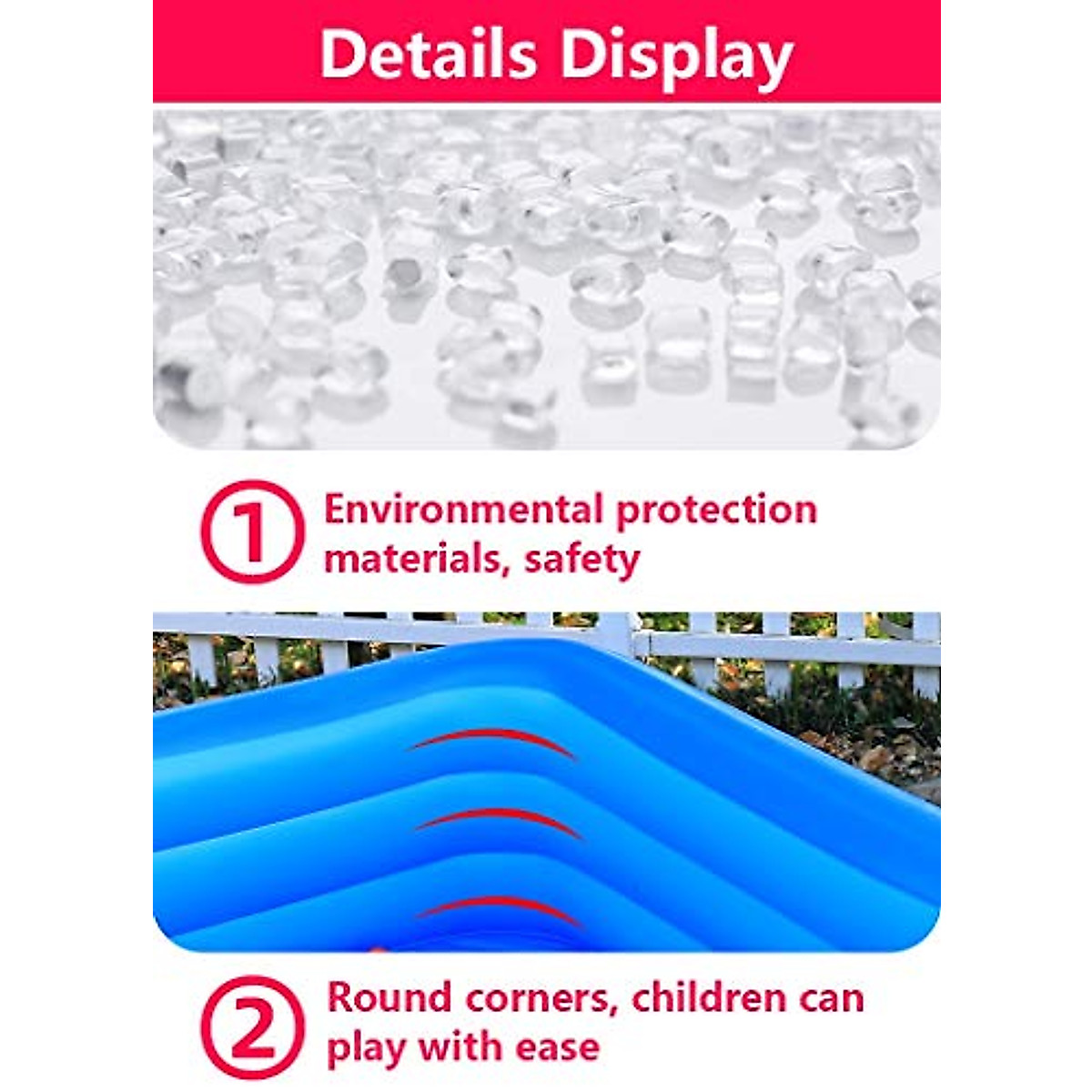 TOE Inflatable Family Swimming Pools 3-Floor Lounge Pool for Kiddie Kids Adults Infant Toddlers Easy Set Swimming Pool for Garden Backyard Outdoor Summer Water Party