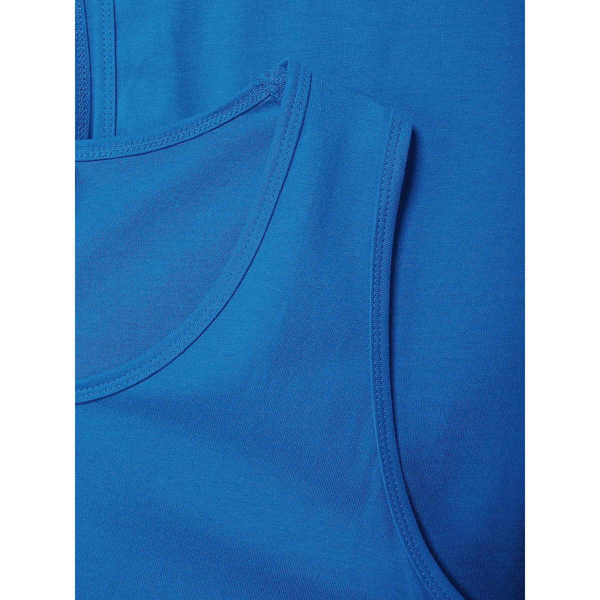 ZIWOCH Men Tank Top Sleeveless Shirts Muscle Workout Crewneck Tee Tops Blue