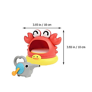 NUOBESTY 2pcs Bubble Bathtub Toys Crab Bubble Maker Shower Bath Time Toddler Bubble Blower Toy Infant Children Happy Tub Time