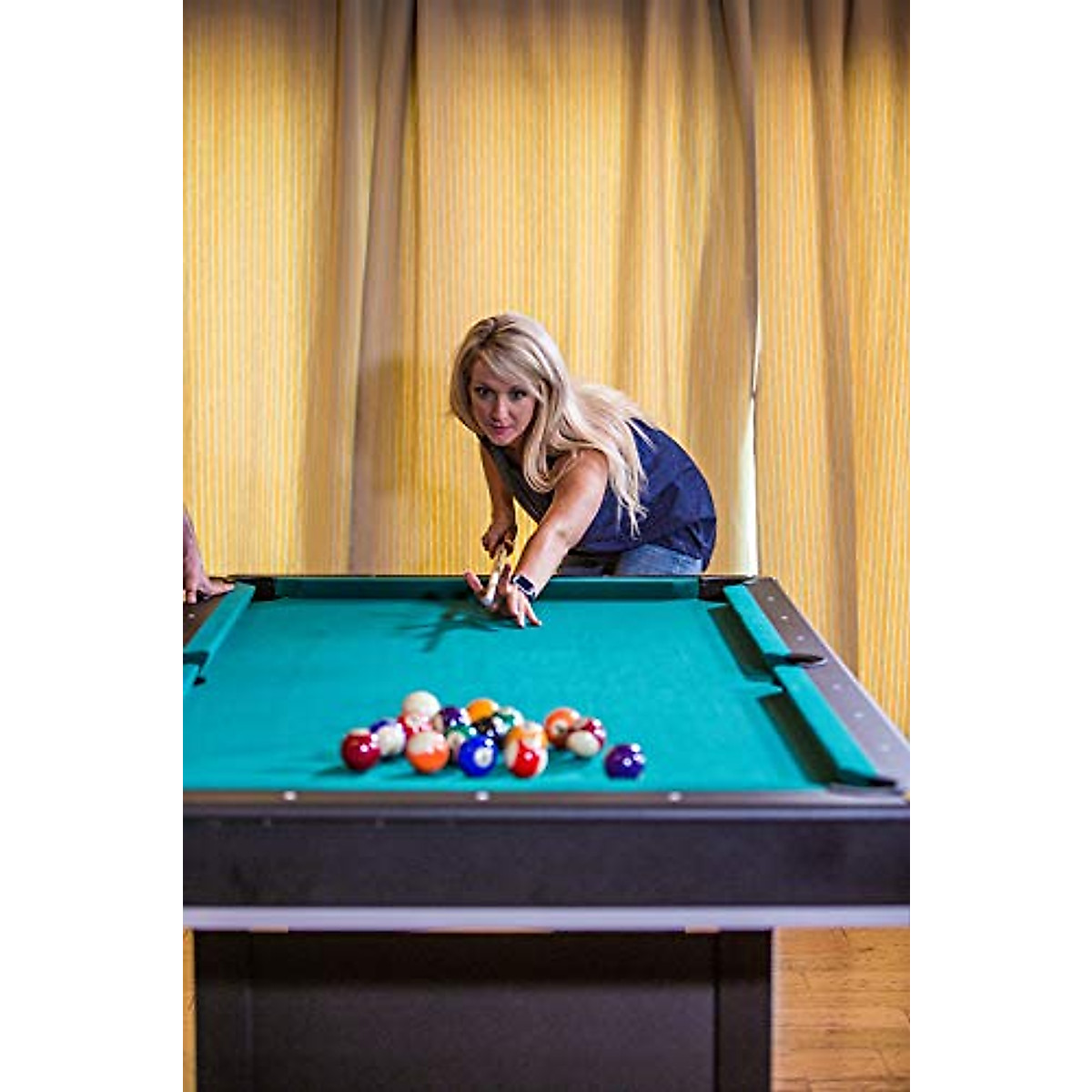 Triumph Sports Phoenix 7’ Billiard Table with Table Tennis Conversion Top for a Game of Pool or an Action-Packed Table Tennis Game