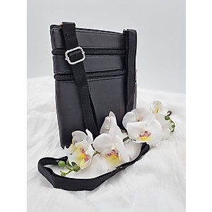 Liberty Leather Crossbody Purse for Women Small Crossover Long Over the Shoulder Sling black Women’s Purses and Handbag