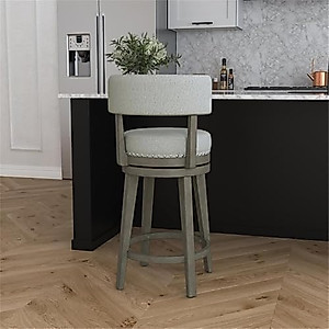 Hillsdale Furniture Lawton Wood Counter Height Swivel Stool Walnut