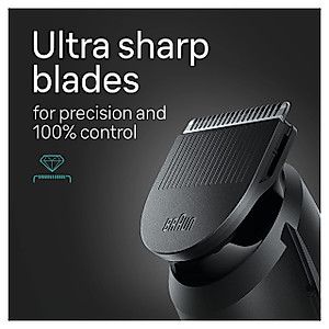 Braun All-in-One Style Kit Series 3 3430, 3-in-1 Trimmer for Men with Beard Trimmer, Ear & Nose Trimmer, Hair Clippers, Ultra-Sharp Blade, 20 Length Settings, Washable, Black