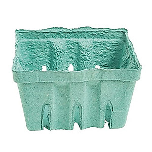 Pactiv 1 Quart Sized Garden Party Berigard Berry Basket Molded Fiber Green | 297/Case